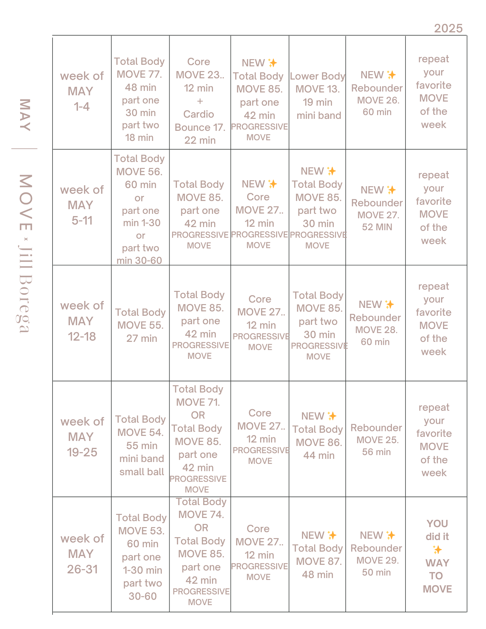 MAY | MOVE x Jill Borega